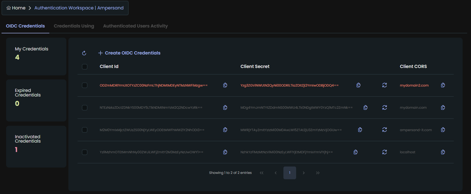 Authentication gui screenshoot