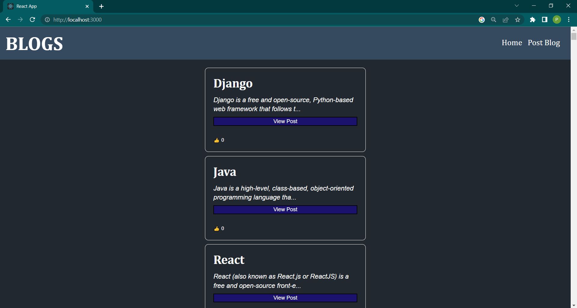 GitHub - ParasGautam26/Blog-Post-App-react