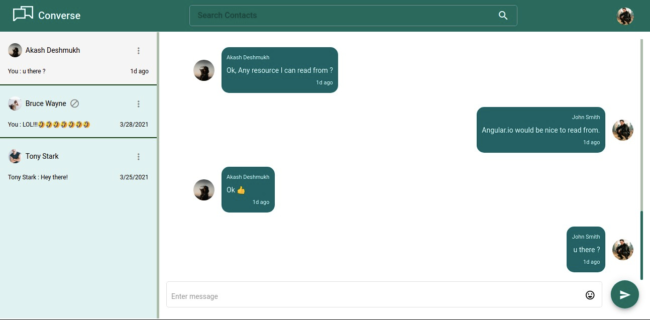 GitHub - deshmukhakash55/converse: Converse is one-to-one chat platform ...