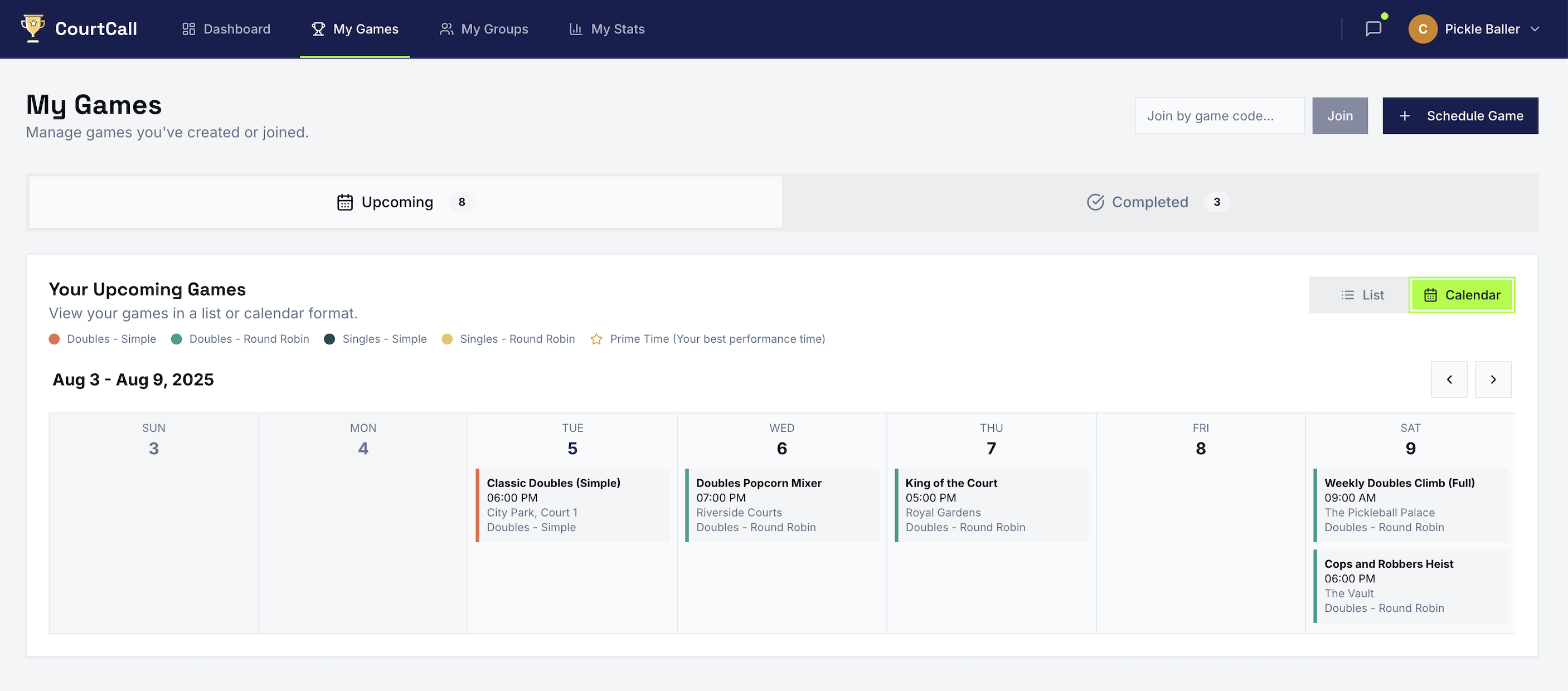 CourtCall | Community Pickleball Scheduling