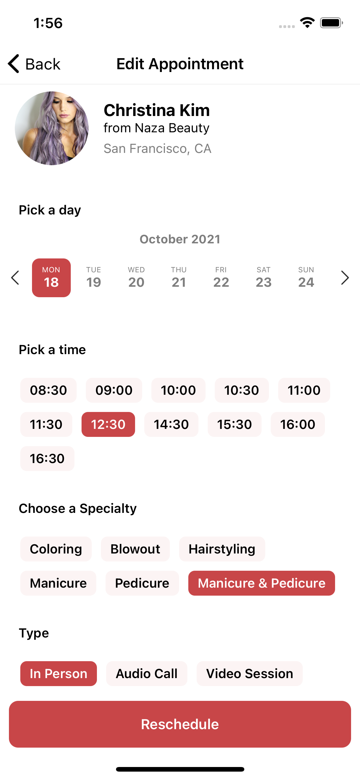 React Native Booking App for Appointments - Download