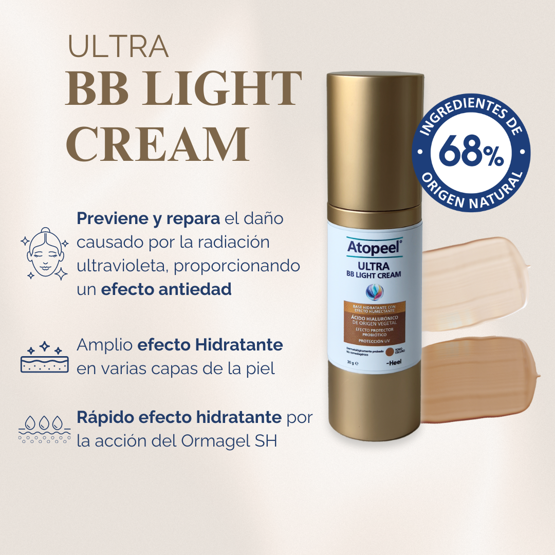 BB LIGHT CREAM ATOPEEL - TONO OSCURO | Heel Farmacia