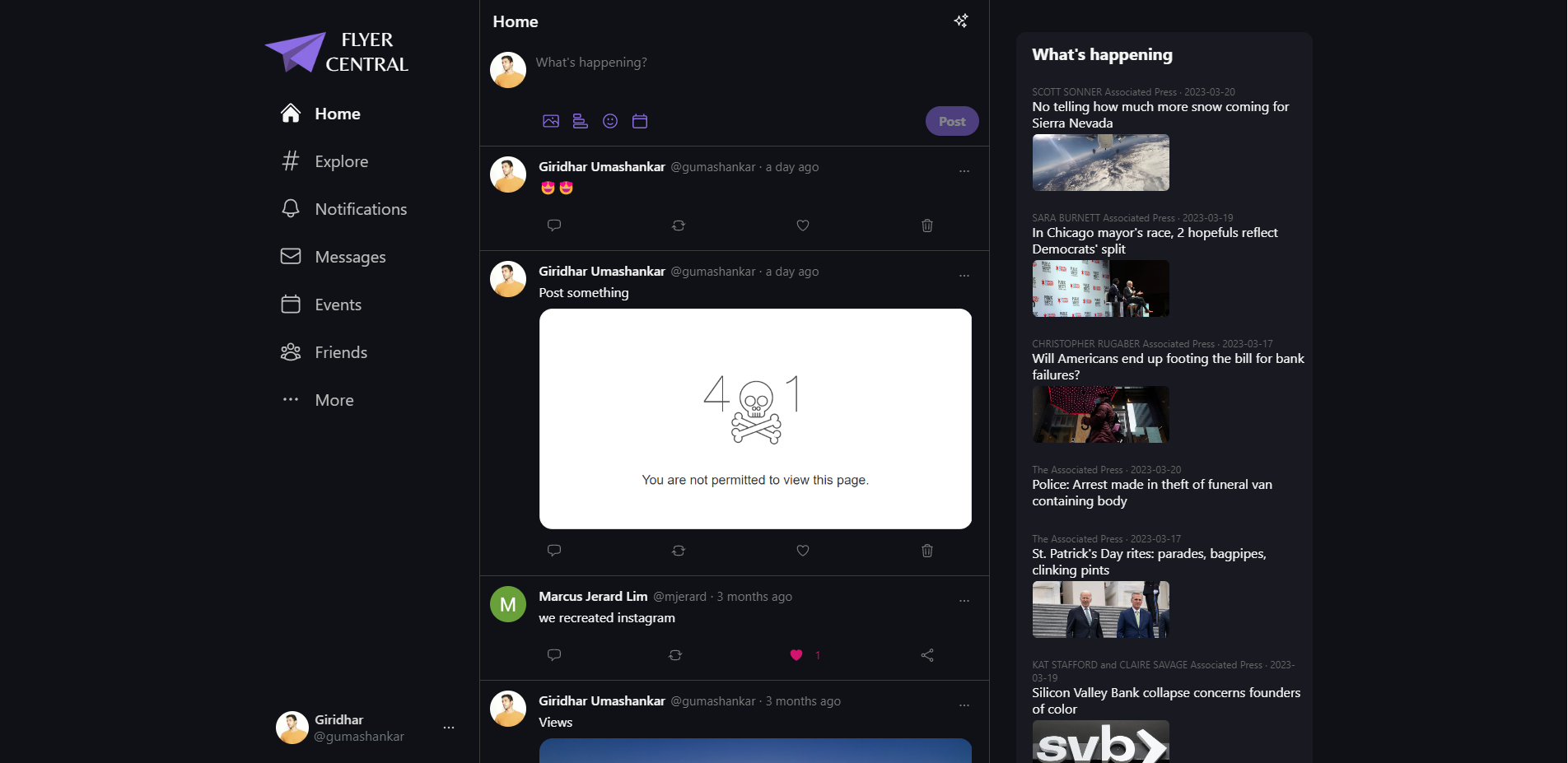GitHub - itskar/Flyer-Central: A social media website exclusively for Lewis University students