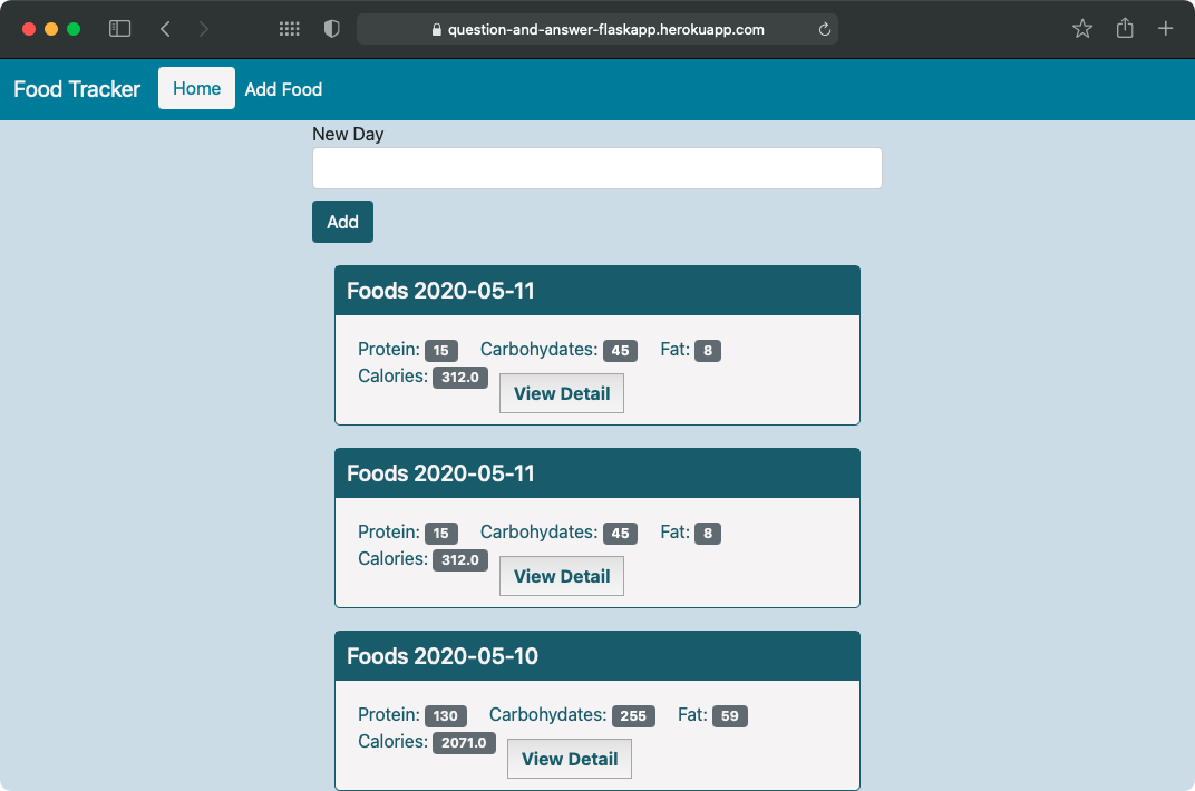 Github Reuben21basic Diet Tracker Made With Flask A Basic Web Application With Flask Using Mysql