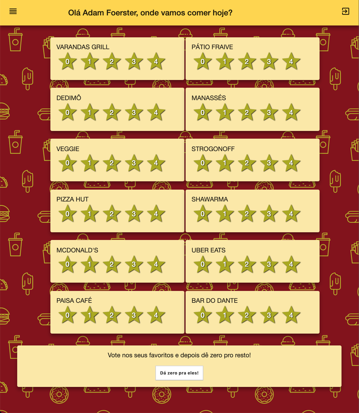 GitHub - adamfoerster/food-roulette: Escolha o melhor restaurante