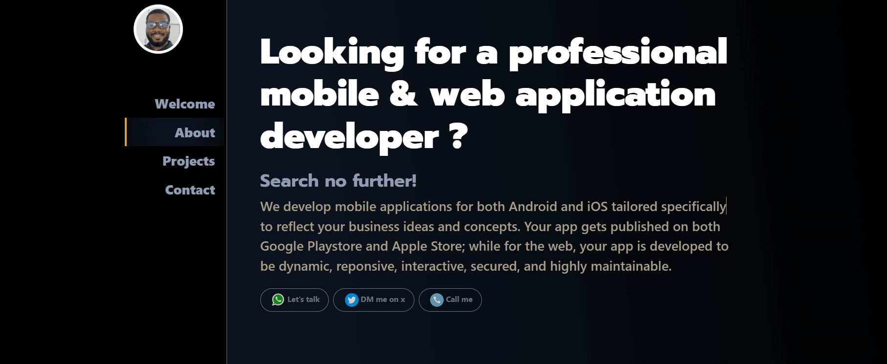 Mobile App developer | React Native developer | Web developer | Abuja | Lagos