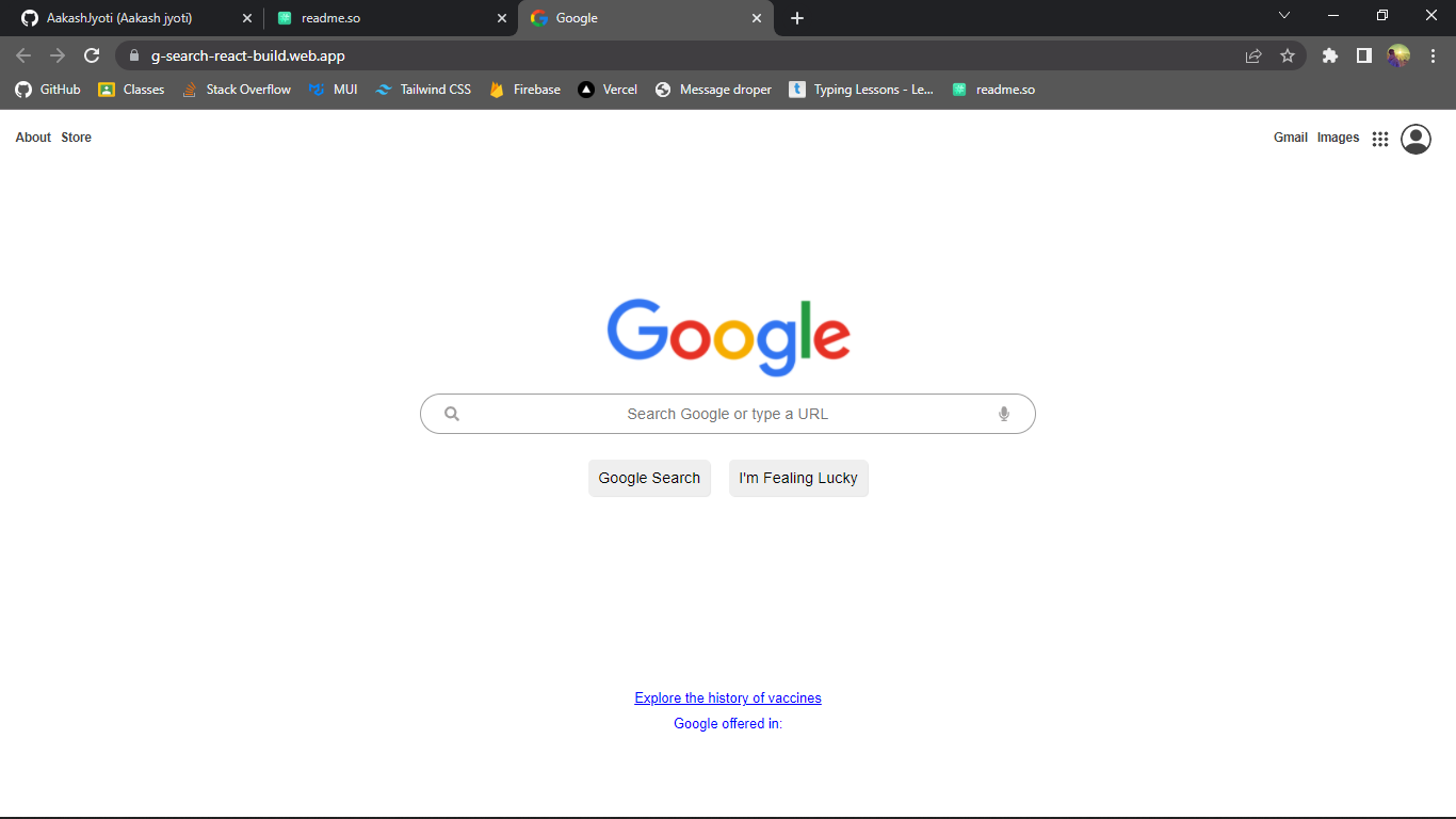 GitHub - AakashJyoti/Google-Clone: Google-Clone using React.js, Google ...