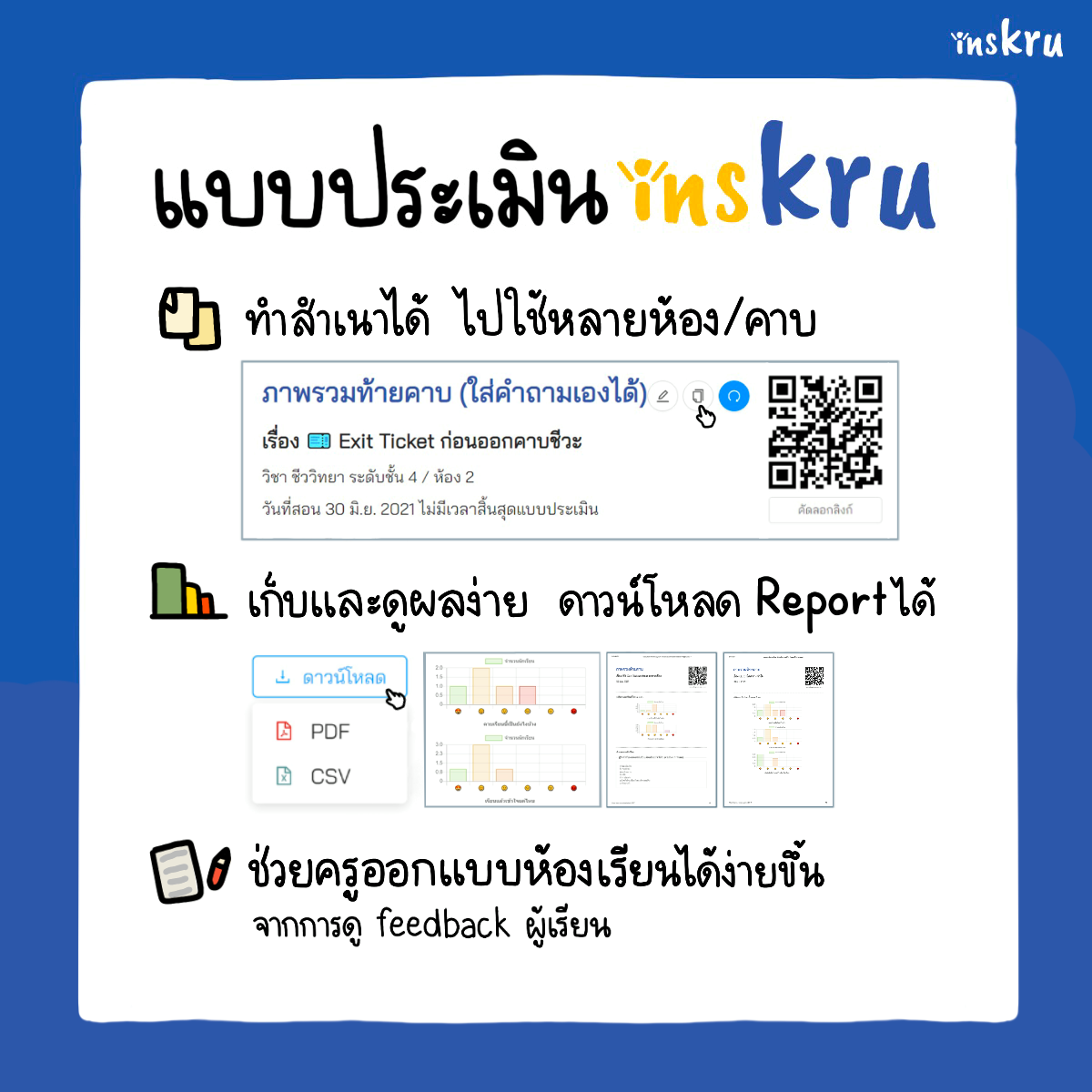 Inskru | 3 ไอเดียใช้แบบประเมิน insKru
