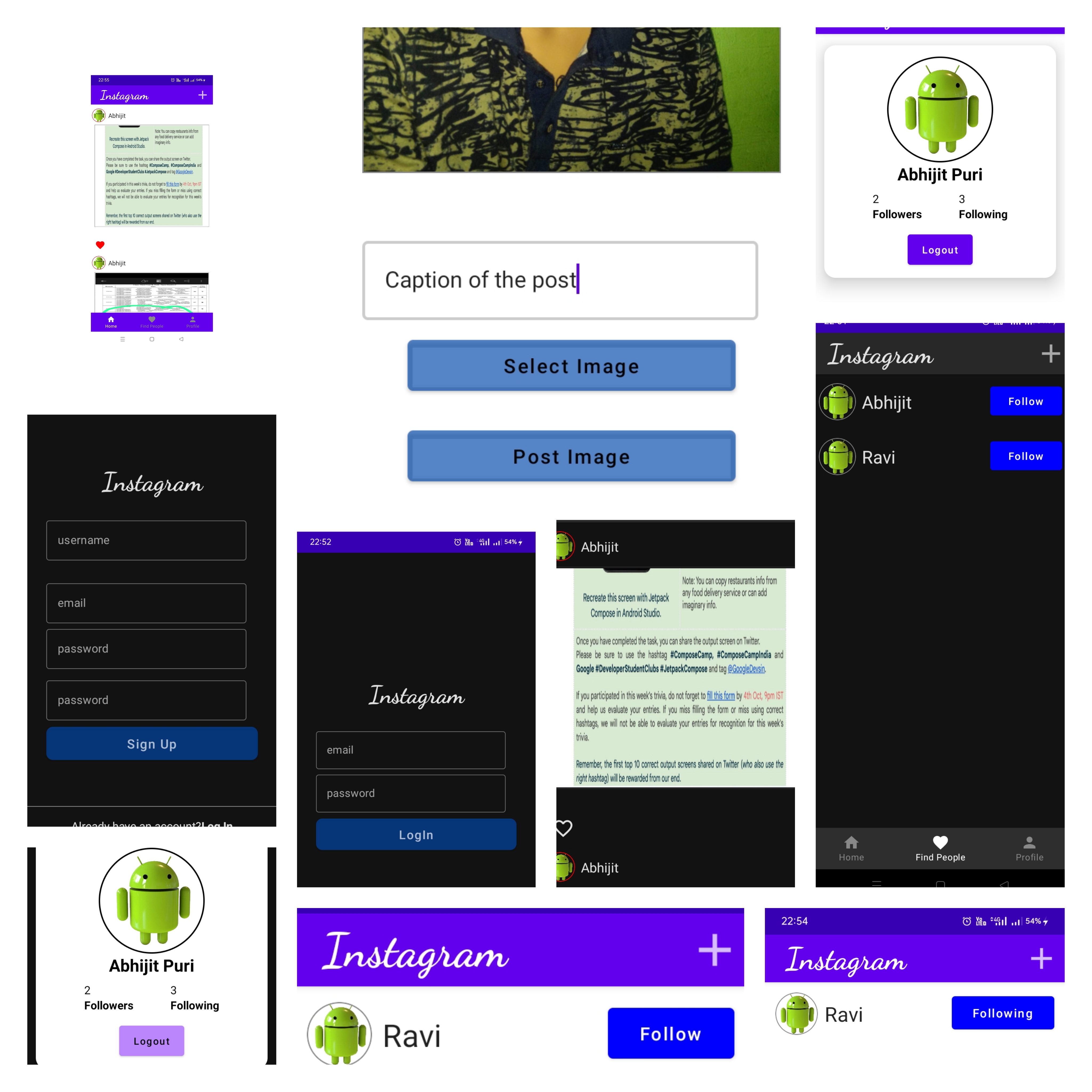 Github Abhijitpuri17 Insta Clone Jetpack Compose