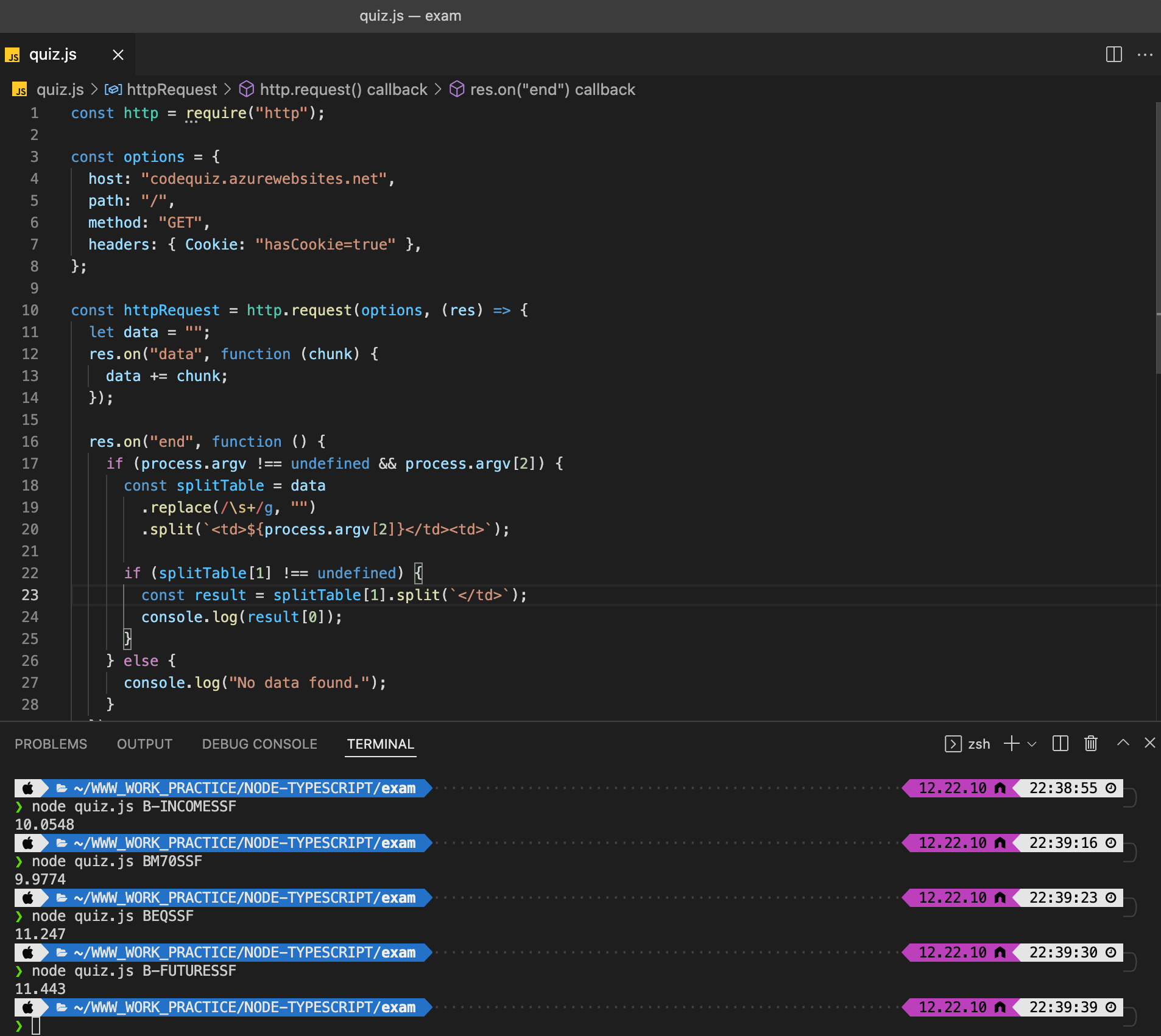 Github Ptuckynode Code Quiz Node Read Data From Html With Cookie Access