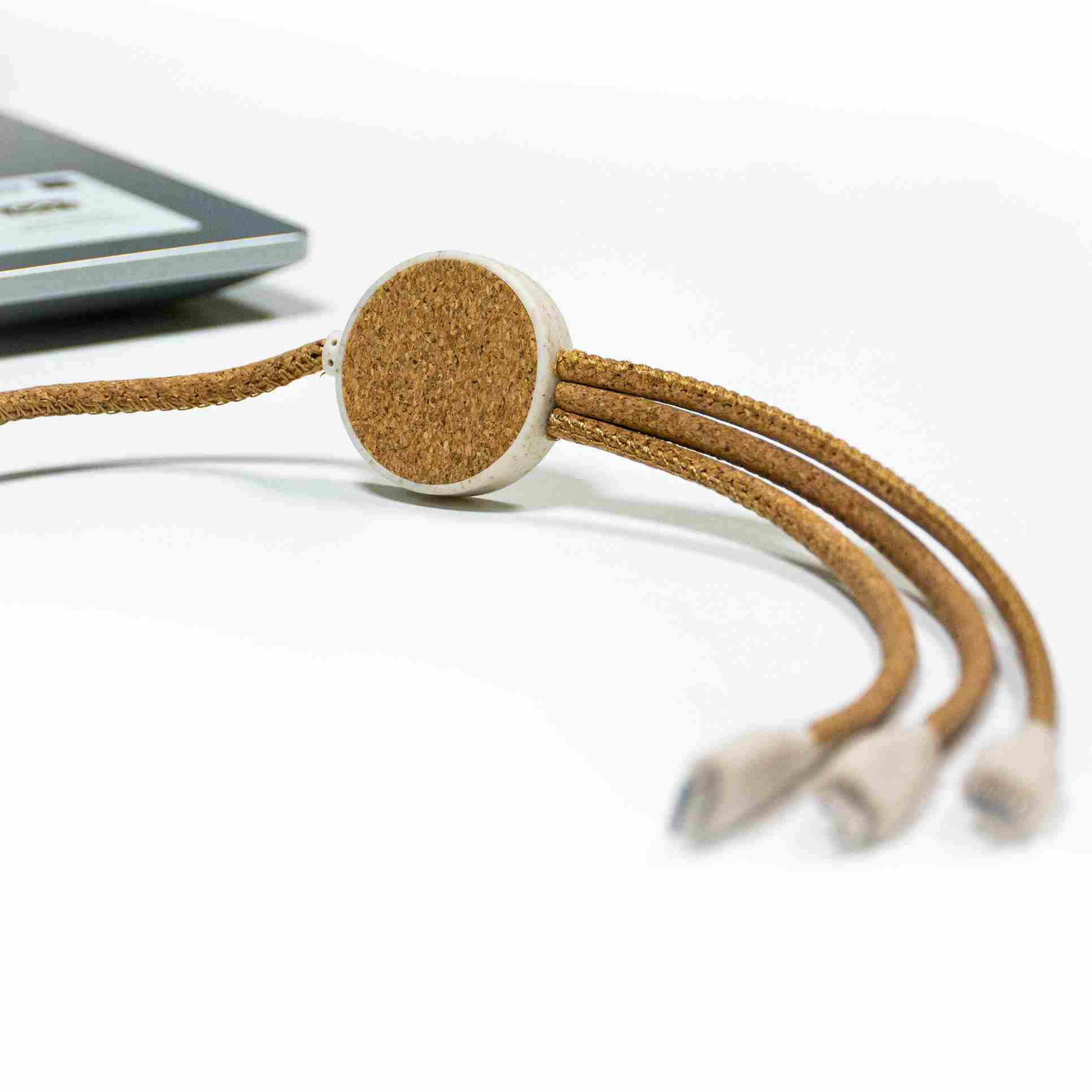 Cork & Wheat Straw Charging Cable | Eco-Friendly Corporate Gifts Dubai