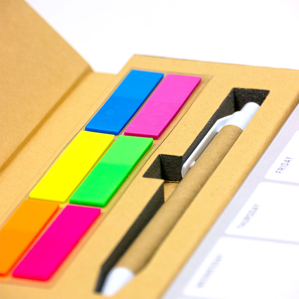 Work Planner with Clips, Pen, and Post-it Notes | Customizable ...