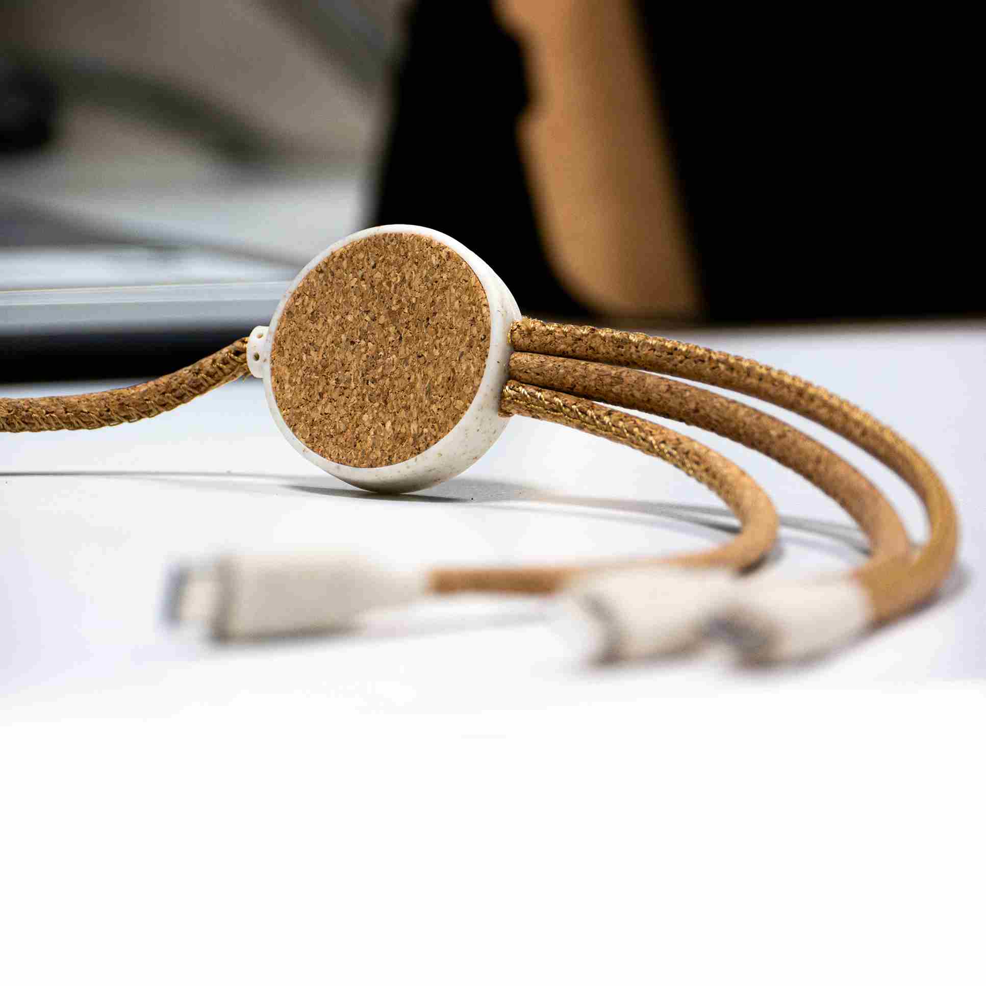 Cork & Wheat Straw Charging Cable | Eco-Friendly Corporate Gifts Dubai
