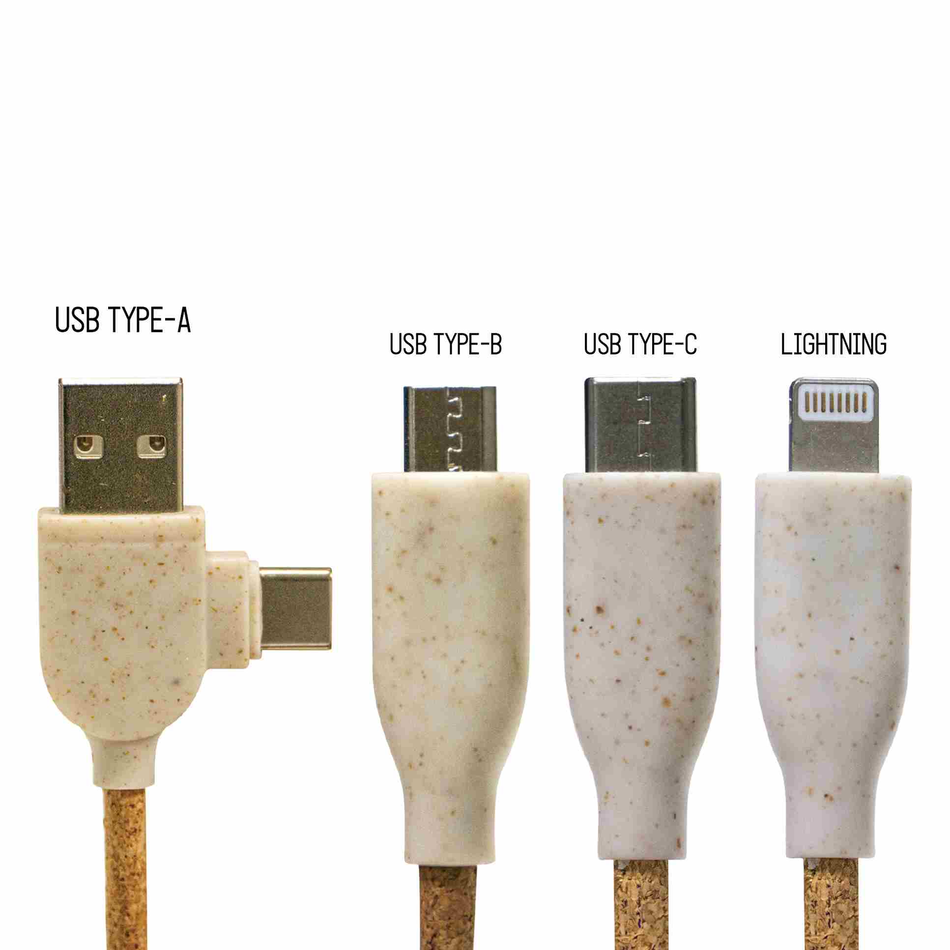 Cork & Wheat Straw Charging Cable | Eco-Friendly Corporate Gifts Dubai