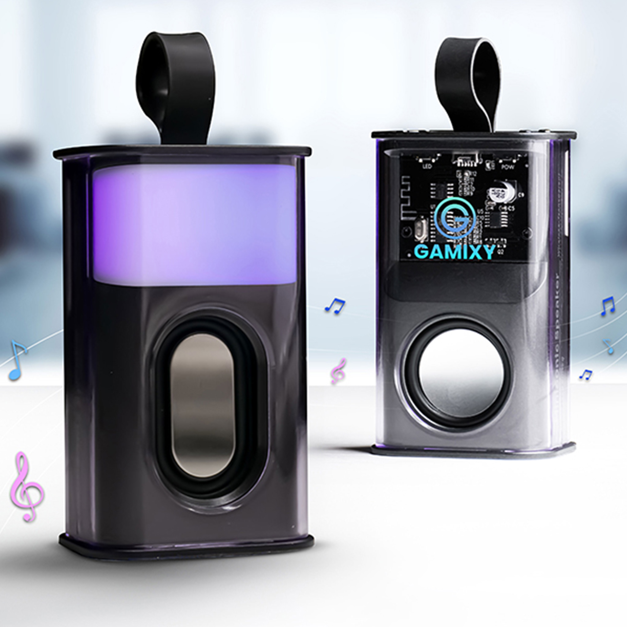 Transparent Mini Bluetooth Speaker with RGB Light | Corporate Gifts Dubai