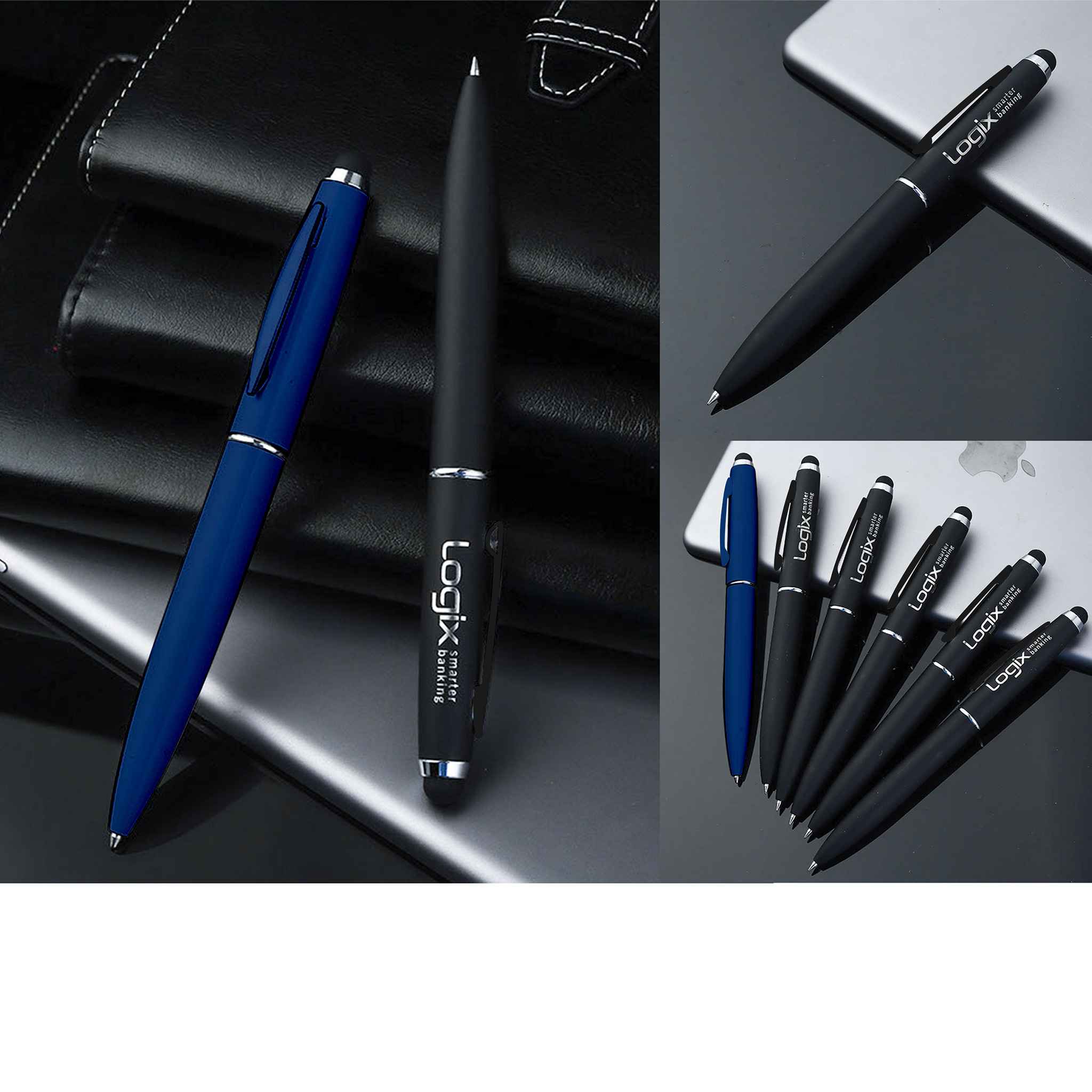 Black Metal Pen with Stylus (Matt Finish) | Custom Corporate Gifts Dubai