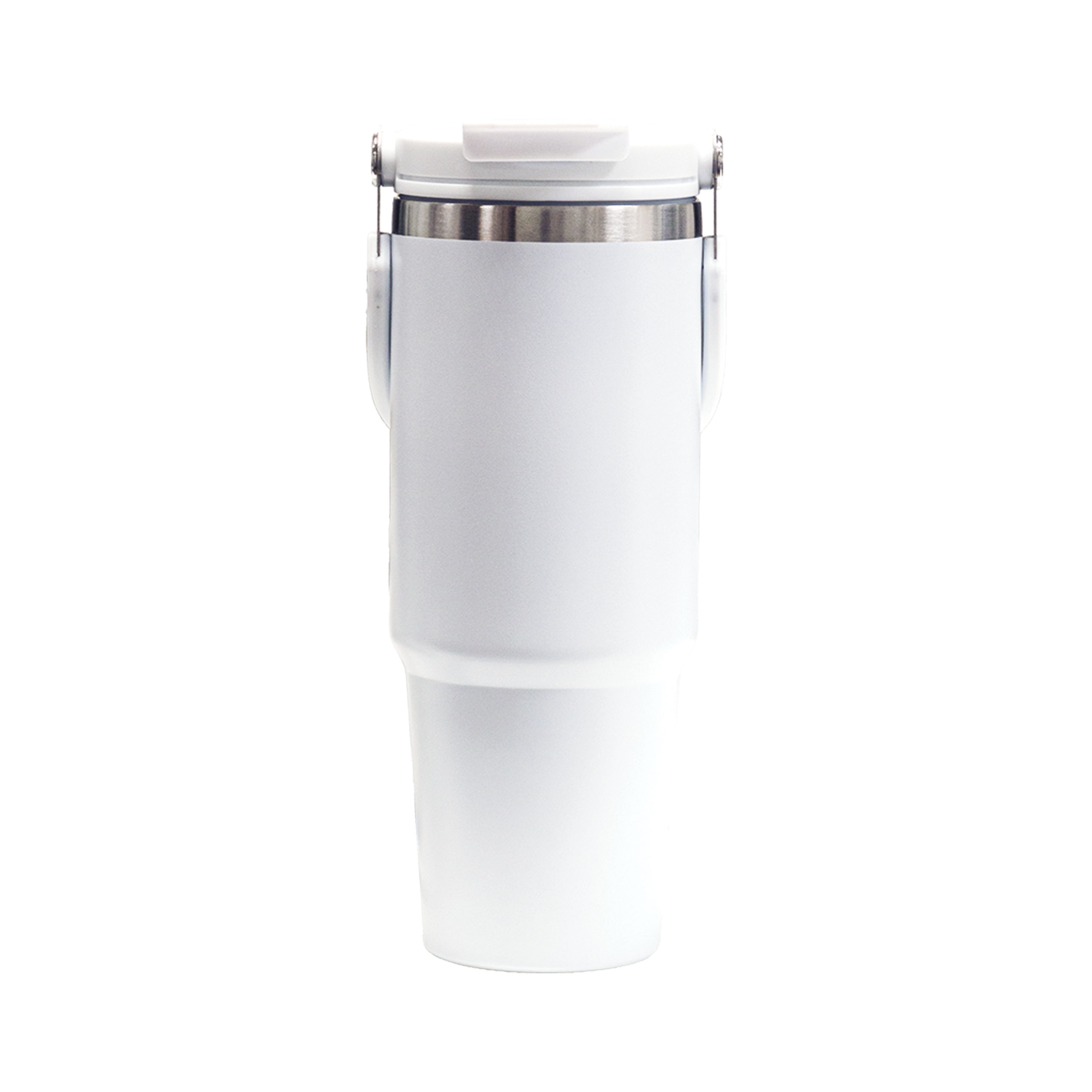 White Tumbler with Handle and Sipper – Corporate Gifts Dubai