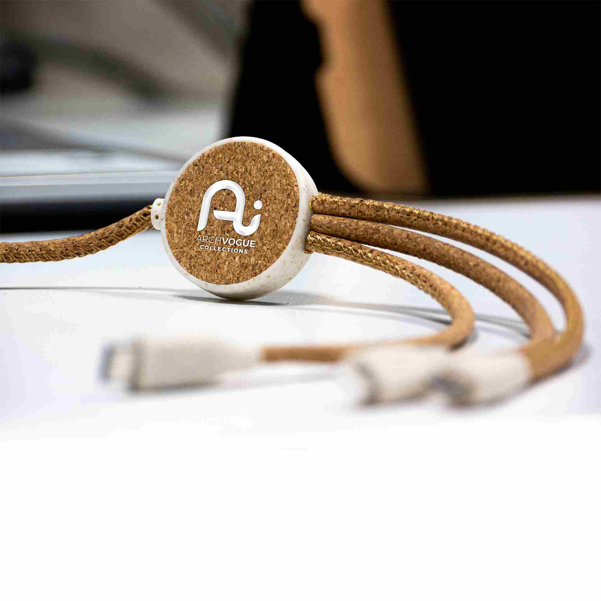 Cork & Wheat Straw Charging Cable | Eco-Friendly Corporate Gifts Dubai