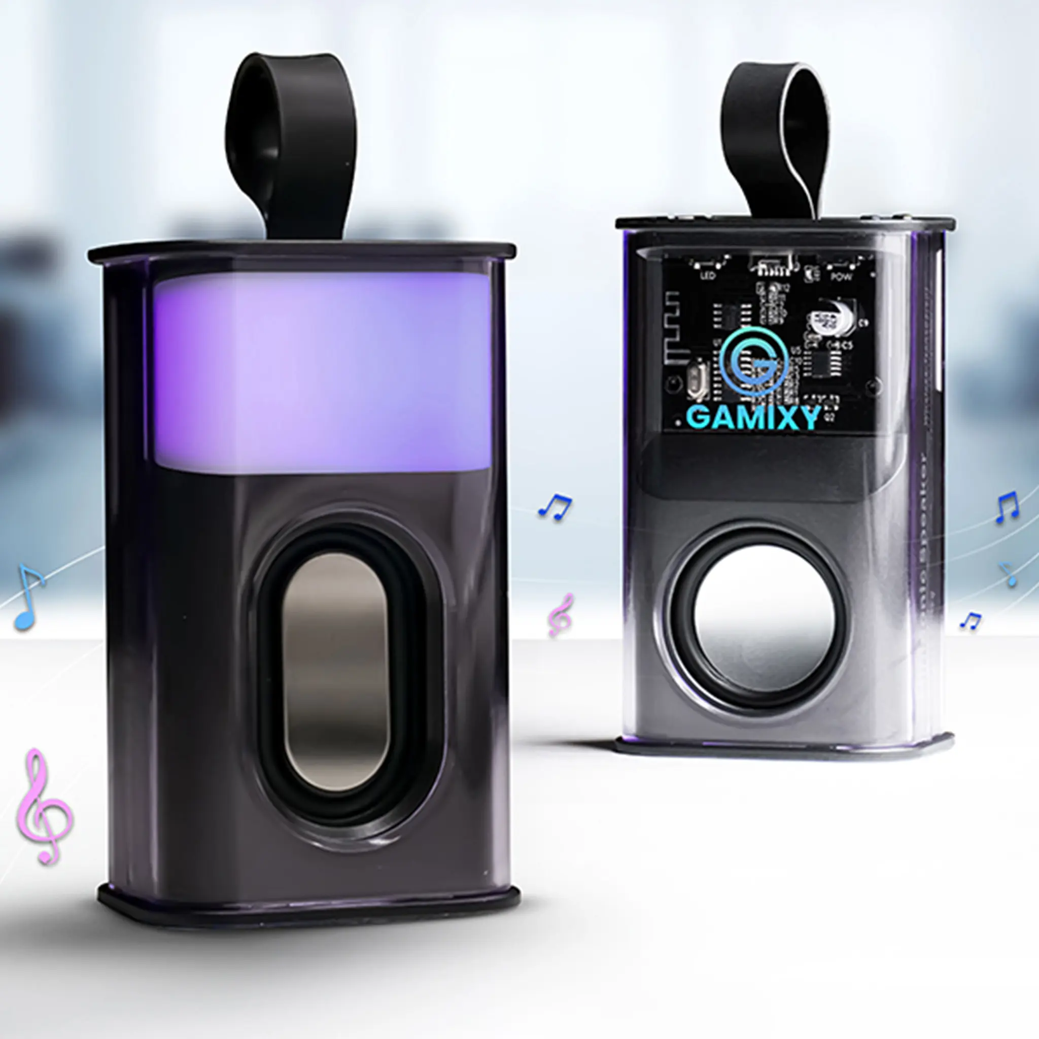 Transparent Mini Bluetooth Speaker with RGB Light | Corporate Gifts Dubai