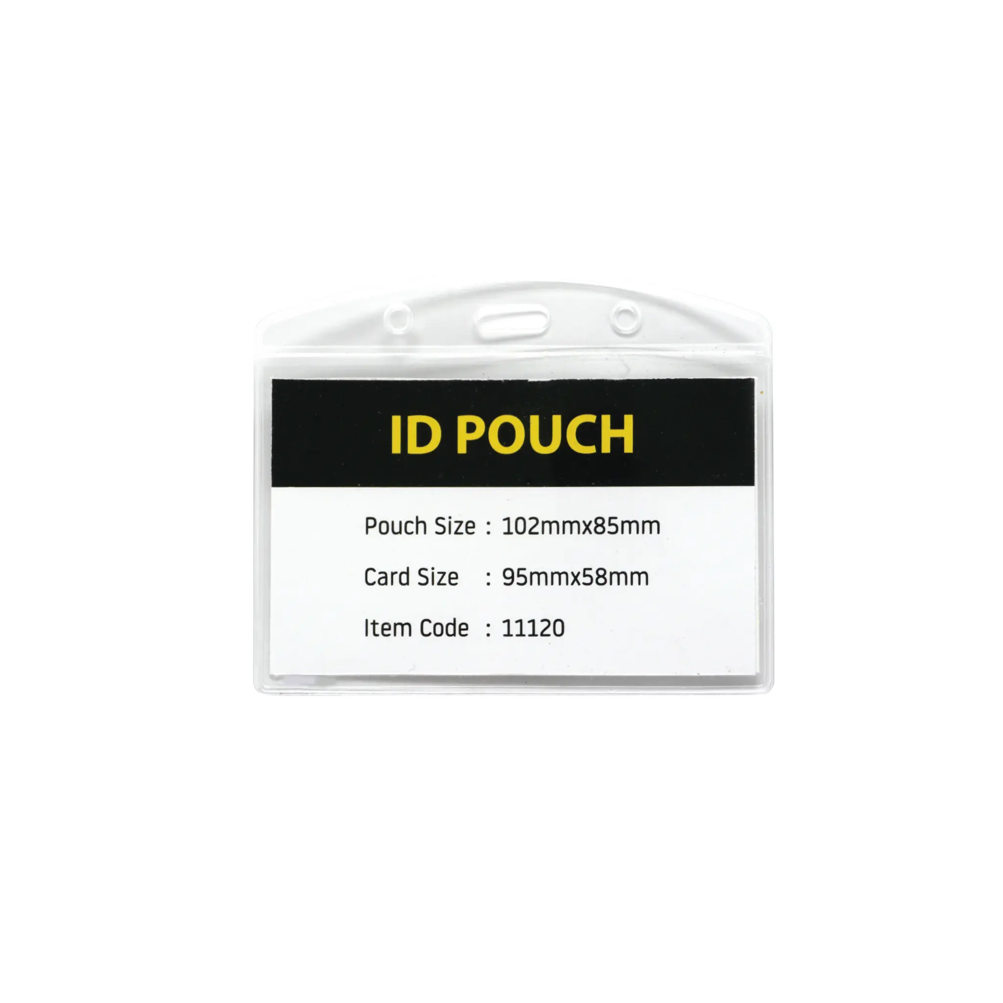 PVC ID Pouch Horizontal | Durable Transparent Badge Holder