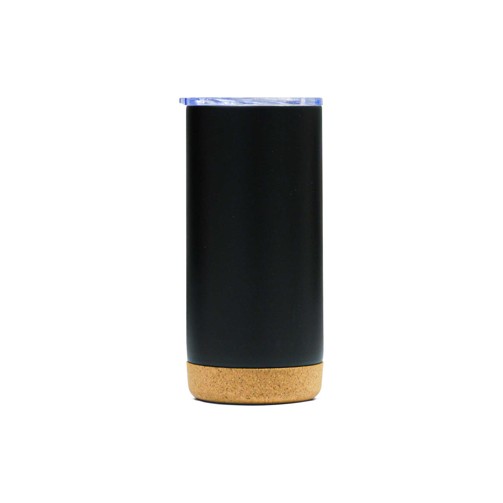 Stainless Steel Tumbler with Cork Bottom (Black) | Eco-Friendly ...
