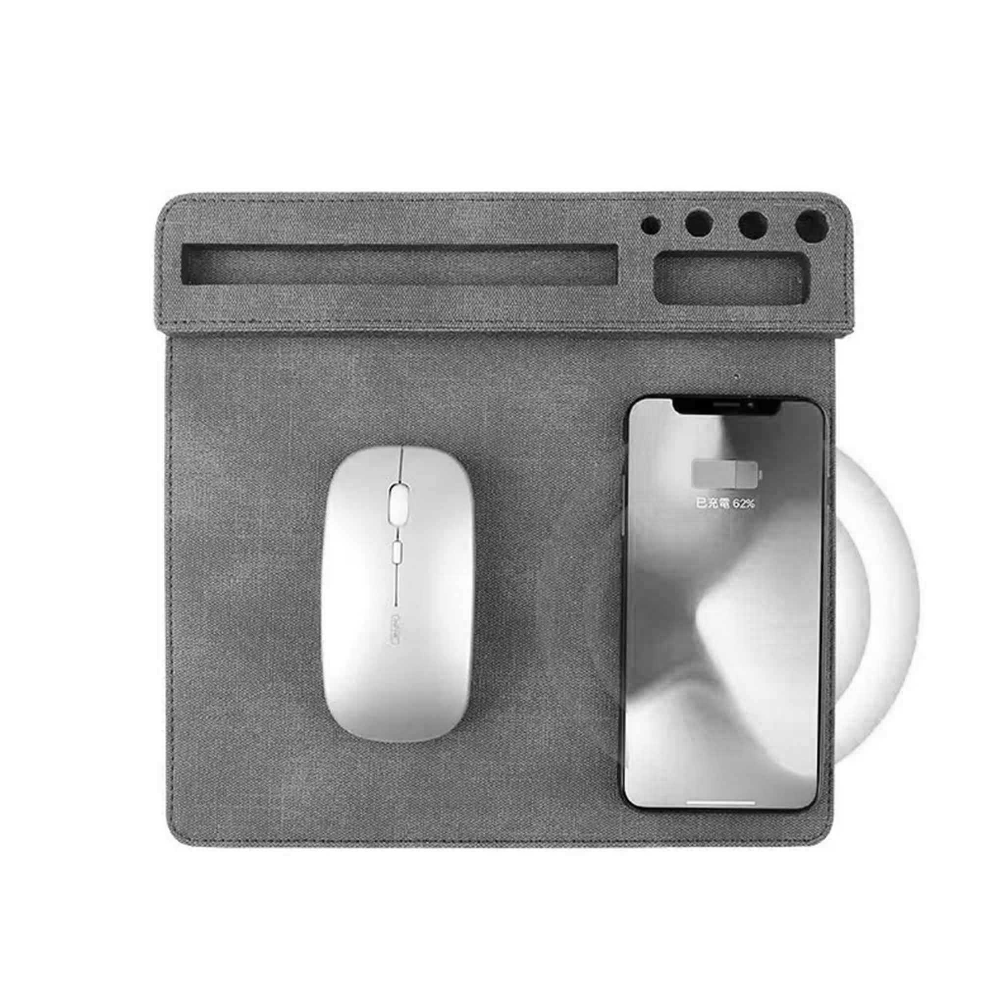 Wireless Charging Mouse Pad – Gray | Tech Corporate Gifts Dubai