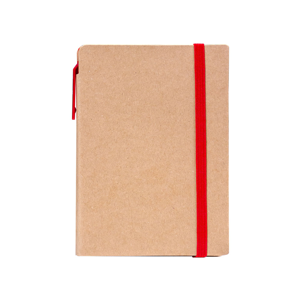 A6 Craft Notebook with Pen and Post-it Notes | Red | Custom Corporate Gifts