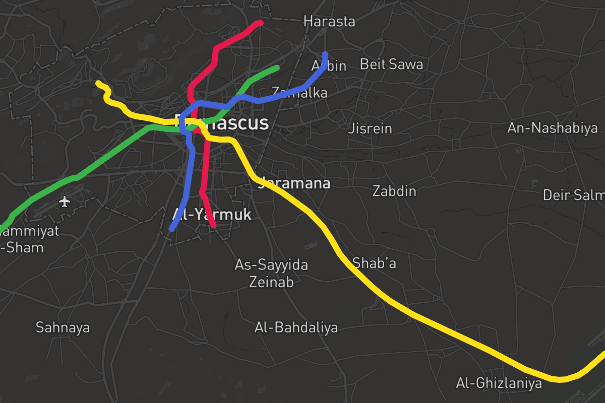 MetroDreamin' | Damascus, Syria (Phase 2A: Airport and Arbin Extensions)