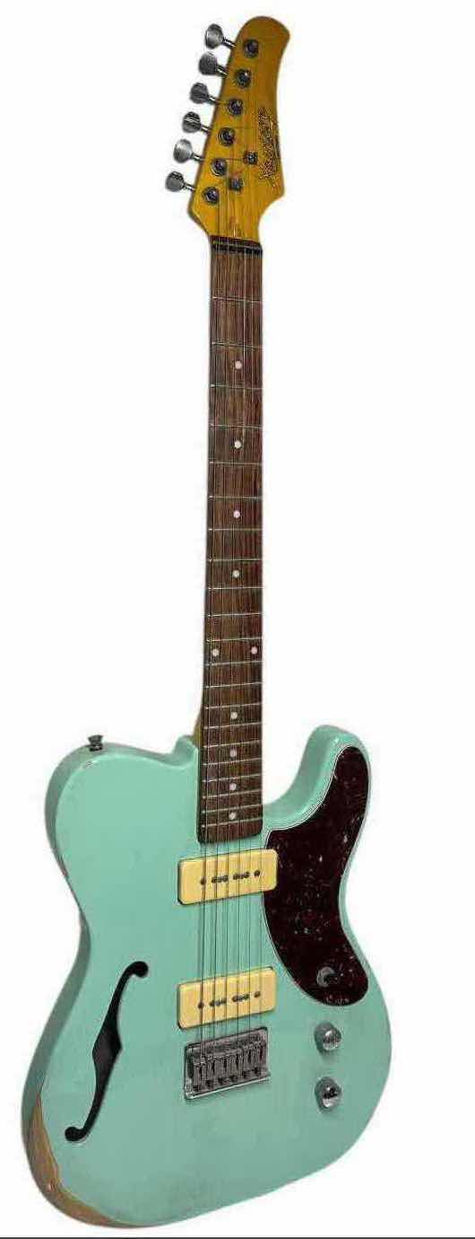 XAVIERE TELECASTER THINLINE ELECTRIC GUITAR (DAPHNE BLUE/P-90) for sale ...