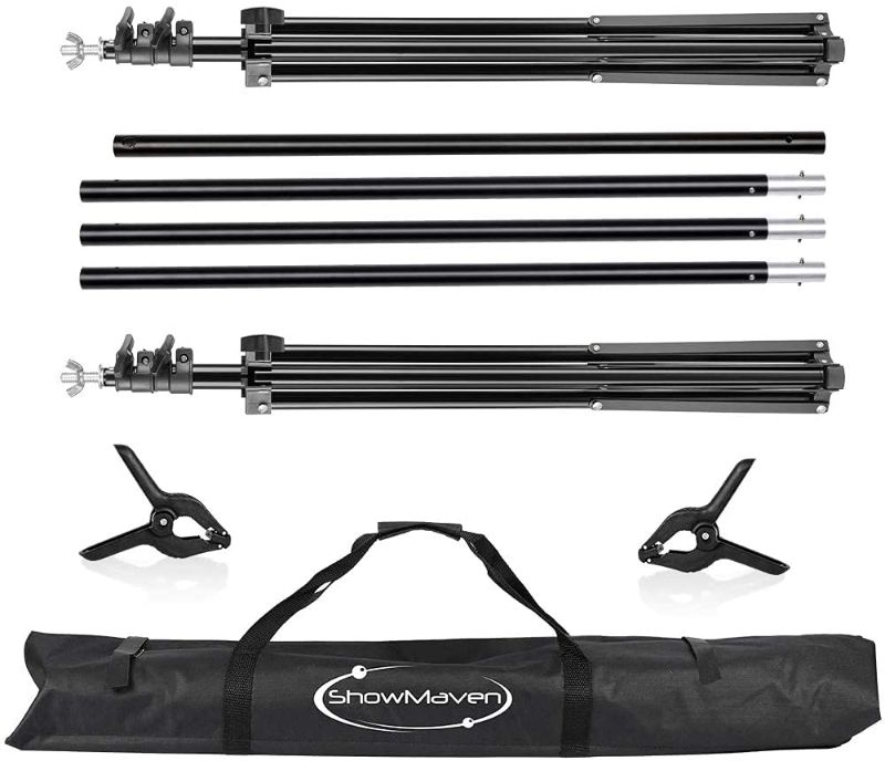 ShowMaven Background Stand, 6.4ft Height x 10ft Wide Adjustable Photo ...