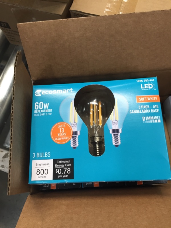 EcoSmart 100-Watt Equivalent A15 Dimmable Appliance Fan Clear Glass ... EcoSmart 100-Watt Equivalent A15 Dimmable Appliance Fan Clear Glass ...