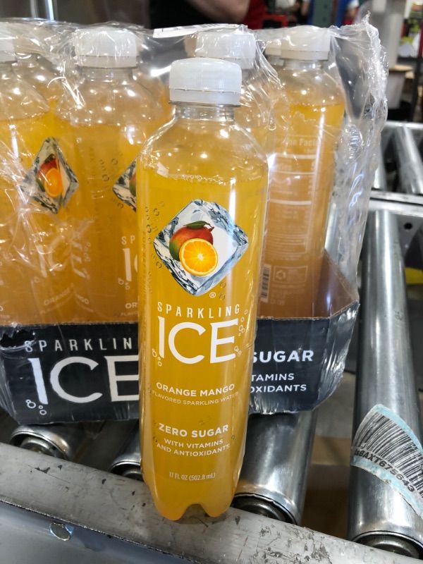 Sparkling Ice, Orange Mango Sparkling Water, Zero Sugar Flavored Water, with Vitamins and ...