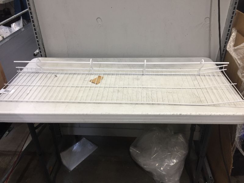 Rubbermaid Free-Sliding Wire Shelf, White, Adjustable Shelving with ...