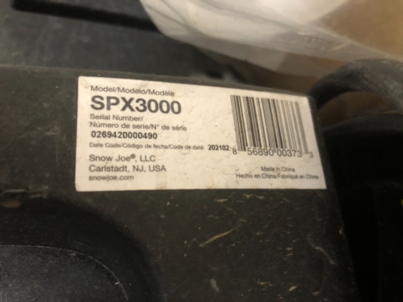 Sun Joe SPX3000 2030 Max PSI 1.76 GPM 14.5-Amp Electric High Pressure ...