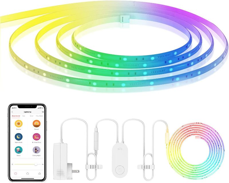YEELIGHT Smart Led Strip Lights, 6.5 FT Wi-Fi Led Strip Lights Music ...