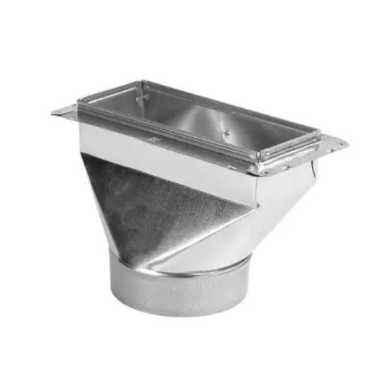 Master Flow 12 in. x 4 in. to 6 in. Universal Register Box with Flange ...