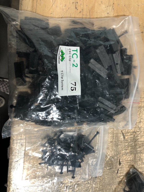 UltraShield Plastic T Clip Hidden Fastener TC- 1 15 PIECES / TC-2 75 ...