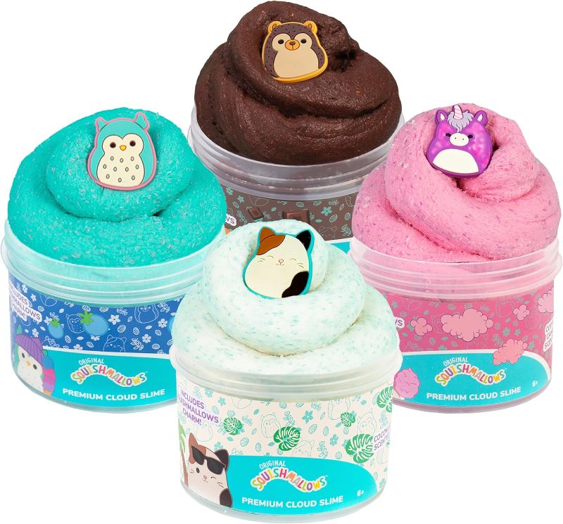 Original Squishmallows Premium Scented Slime, 4-Pack, 8 oz. Fluffy ...