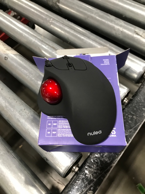 Nulea M501 Wireless Trackball Mouse, Rechargeable Ergonomic, Easy Thumb ...