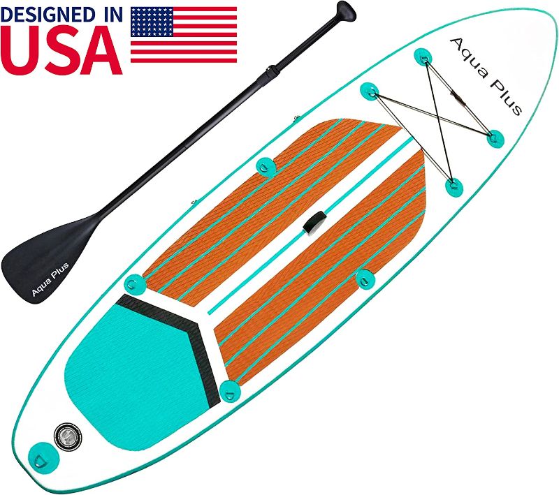 Aqua Plus 6inches Thick Inflatable SUP for All Skill Levels Stand Up ...
