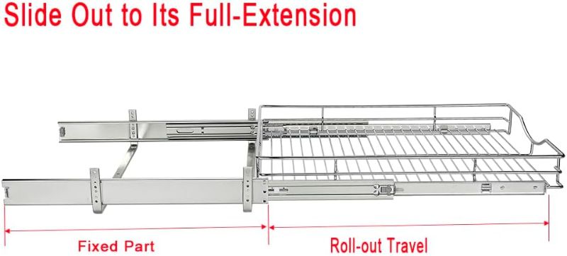 open box. DINDON 1 Tier Pull Out Cabinet Organizer Heavy-Duty Metal ...