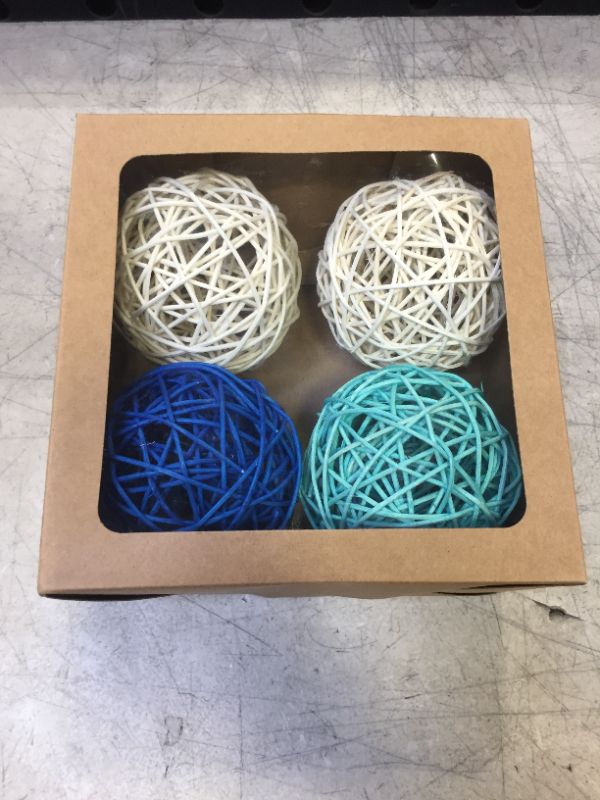 DomeStar Extra Large Rattan Balls, 4 Inches Wicker Balls Decorative ...