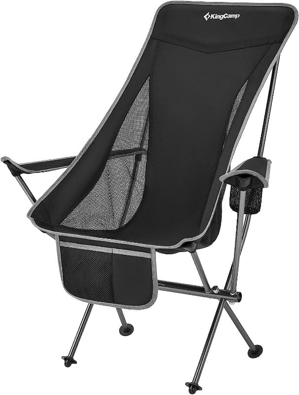 KingCamp Ultralight High Back Folding Camping Chairs Adults with ...