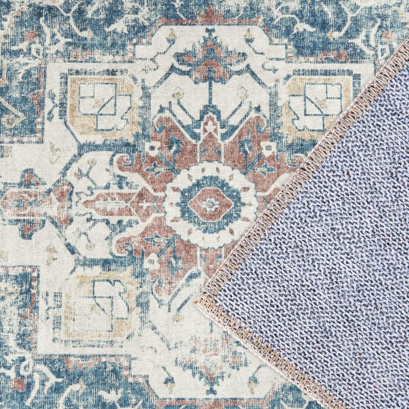 COLORPAPA Area Rug 3x5 Machine Washable Small Rugs Boho Vintage Non ...