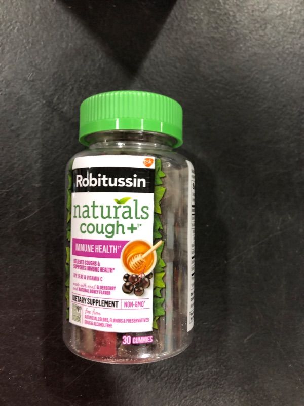 Robitussin Naturals Cough Plus Immune Health Gummies Dietary Supplement ...