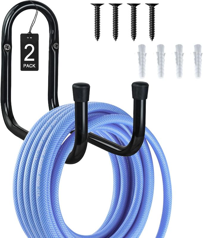Hose Holder,2 Pack Garden Hose Holder Hooks,Heavy Duty Metal Hose ...