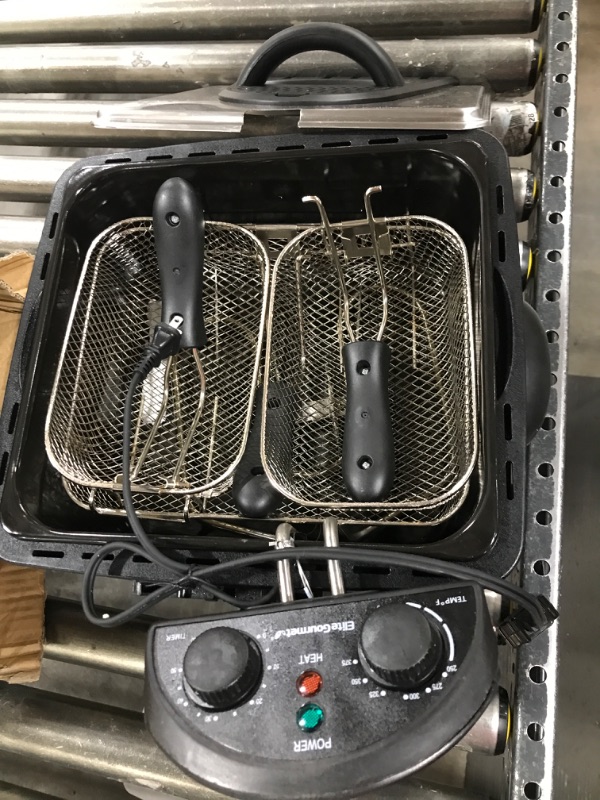 Elite Platinum EDF-401T Steel Deep Fryer - 1700W - 4 qt - Silver for ...