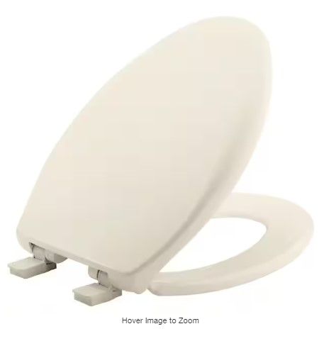 BEMIS Affinity Elongated Soft Close Plastic Closed Front Toilet Seat in ...