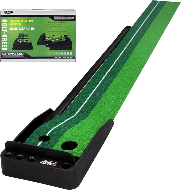 PGM Putting Green Indoor, Putting Matt for Indoors Golf Putting Mat with Auto Ball Return - Golf ...