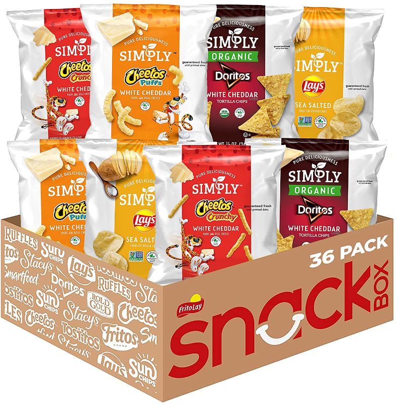 Frito-Lay Simply Brand Snacks Variety Pack, 1 oz Bags, 36 Count **((Sep ...